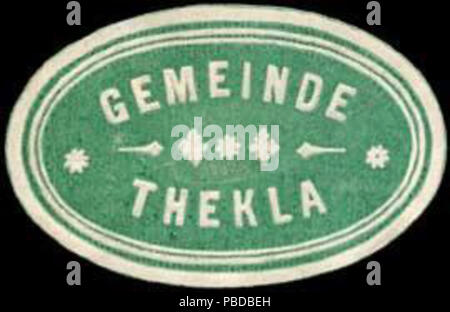 Siegelmarke Gemeinde Thekla W0252369 Stock Photo - Alamy