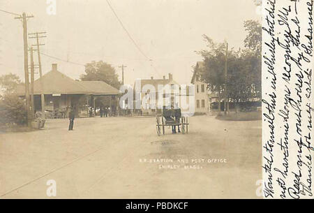 Shirley station 1907 postcard Stock Photo - Alamy