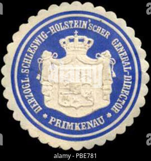 Siegelmarke Herzogl. Schleswig Holsteinscher General Director Primkenau ...