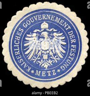 Siegelmarke Kaiserliches Gouvernement der Festung Strassburg im Elsass ...