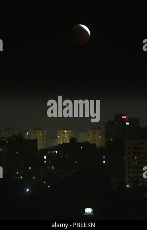 total lunar eclipse, Cairo, Egypt, Middle East Stock Photo - Alamy