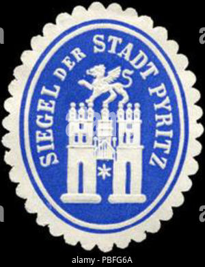 Siegelmarke Siegel der Stadt Pyritz W0204266 Stock Photo - Alamy