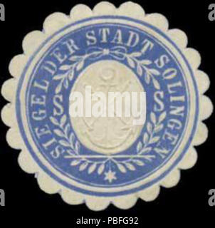 Siegelmarke Siegel der Stadt Solingen W0349202 Stock Photo - Alamy