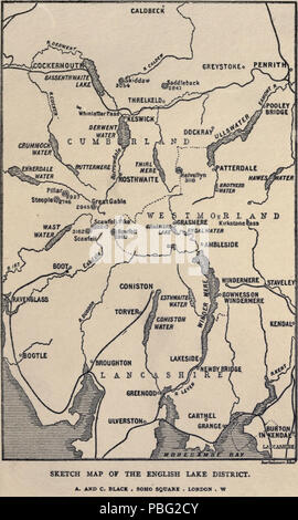 This sketch map of the English Lake District features a simplified ...