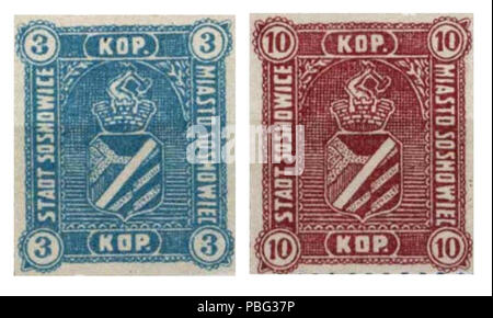 Sosnowiec stamps PM1 2 Stock Photo - Alamy