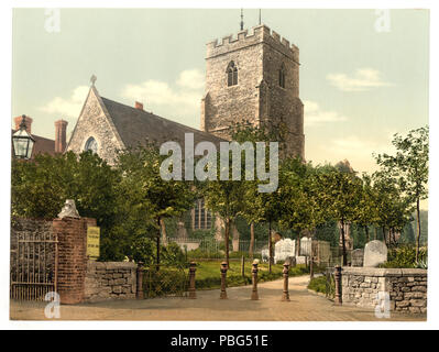 St. Mary's Church, Folkestone, England, between ca. 1890 and ca. 1900 ...