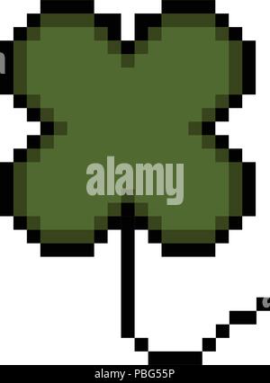 Clover. Pixel icon. Isolated nature vector illustration Stock Vector ...