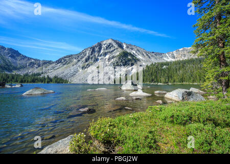 crescent lake in the pioneer mountains near melrose, montana Stock ...