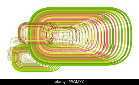 Color abstract rounded rectangle geometric pattern generative art ...