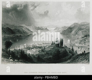 The summer Palace at Beglier-Bey - Pardoe Julia - 1838 Stock Photo - Alamy