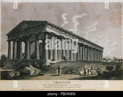 Theseum The Temple of Theseus at Athens - Tweddell Robert - 1817 Stock ...