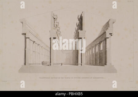 Transverse section of the temple of Jupiter Olympius at Agrigentum ...