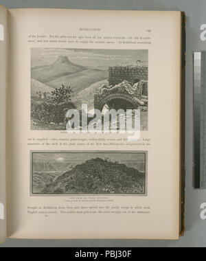 Ancient Map of Moab and the Dead Sea from 1873 From the book ' Land of ...
