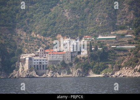 Osiou Gregoriou monastery, Mount Athos, Athos peninsula, Greece Stock ...