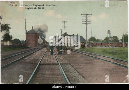 Saybrook Junction 1915 postcard Stock Photo - Alamy
