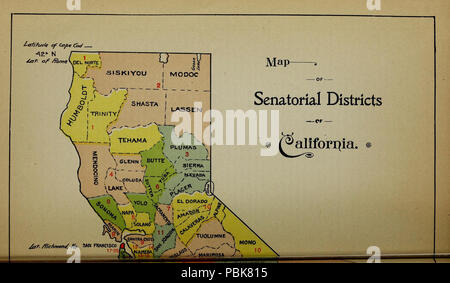 994 Map of Senatorial Districts of California (1909) b Stock Photo - Alamy
