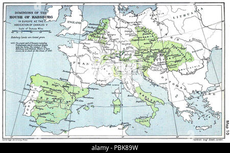 Habsburg Map 1547 Stock Photo - Alamy