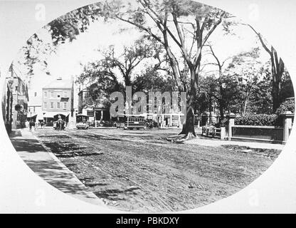 Harvard Square, view in 1869 Stock Photo - Alamy