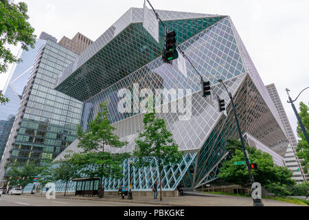 Seattle Central Library Designed by Rem Koolhaas 2004 Seattle ...