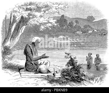 . English: Drawing of a brahmin. published 1895 884 Land of the Veda ...