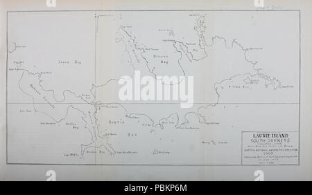 Laurie Island map 1903 Stock Photo - Alamy