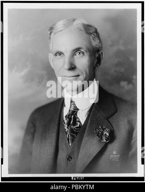 A photograph of Henry Ford, an American industrialist and founder of ...