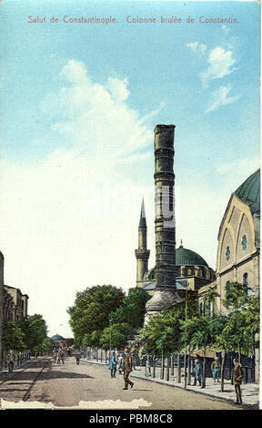 The Column of Constantine or Burnt Column, Istanbul Stock Photo - Alamy