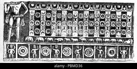 Great Indian architecture and religious art. Gods pantheon at Temple ...
