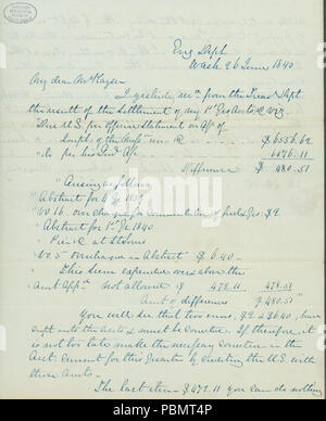 911 Letter signed R.E. Lee to Henry Kayser, June 6, 1841 Stock Photo ...