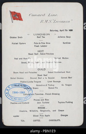 969 LUNCHEON (held by) CUNARD LINE R.M.S. PAVONIA (at) (AT SEA ) (SS ...