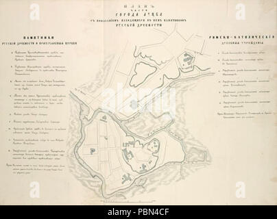 Map of Lutsk 1860 Stock Photo - Alamy