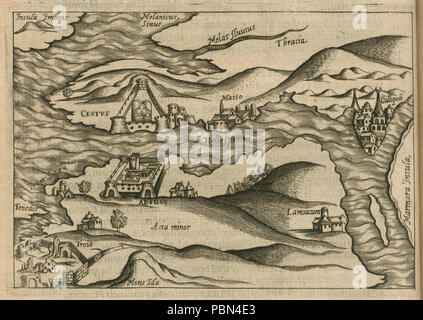 Map of the Dardanelles - Breuning Von Buchenbach Hans Jacob - 1612 ...