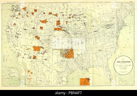 Map showing Indian reservations within the limits of the United States ...