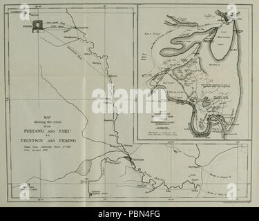 Map of the Taku Forts Stock Photo - Alamy