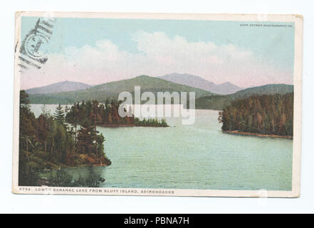 943 Lower Saranac Lake from Bluff Island, Adirondacks (NYPL b12647398 ...