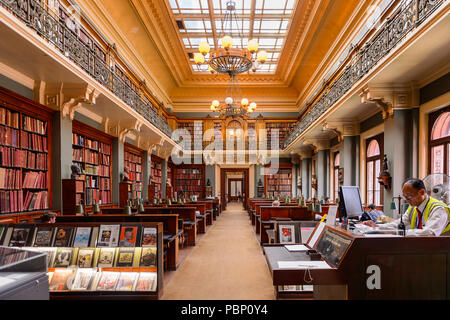 Chelsea Library interior in Old Town hall in Chelsea borough London ...