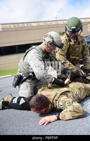 Security forces specialists from the 193rd Special Operations Security ...