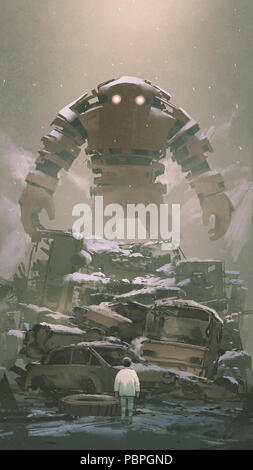 Old rusty looking robot Stock Photo - Alamy