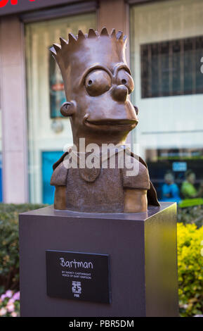 BARTMAN A statue of Bart Simpson outside the News Corp. building on ...
