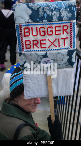 29th March 2017 - Whitehall - London - Protests against the signing of ...