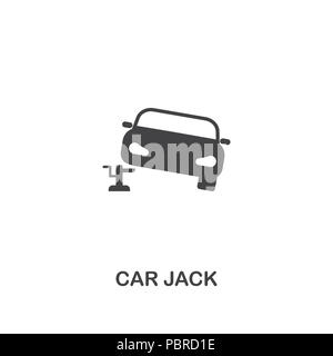 Concept car with Floor Car Jack Stock Photo - Alamy