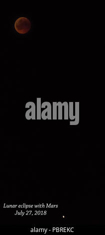 Moon eclipse - planet red blood Stock Photo - Alamy