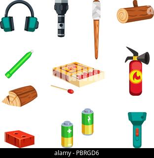 Set of cartoon survival game items - medication Stock Vector Image ...