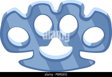 Brass knuckles icon cartoon vector. Fist fight. Knuckle duster Stock ...