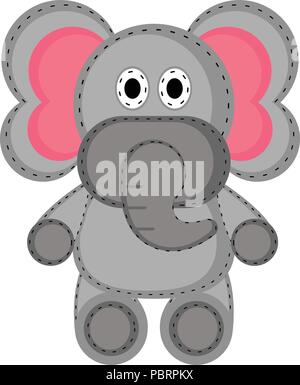 Stuffed animal elephant icon vector illustration design draw Stock ...