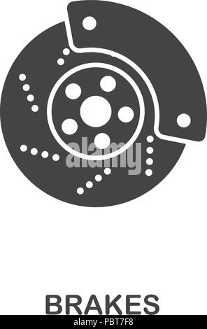 Vector illustration of disk brake with pads isolated on white Stock ...