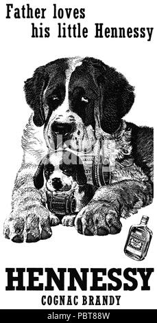 Hennessy Cognac vintage advert advertisement ad 1970s 1980s Stock Photo ...