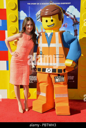 Alison Brie arriving to the 'The LEGO Movie 2: The Second Part' World ...