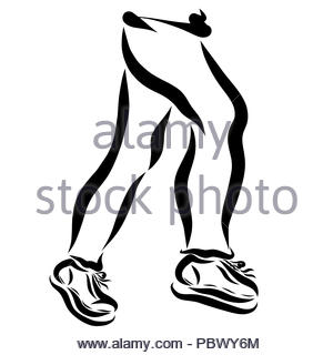 Cartoon running legs Stock Vector Art & Illustration, Vector Image ...