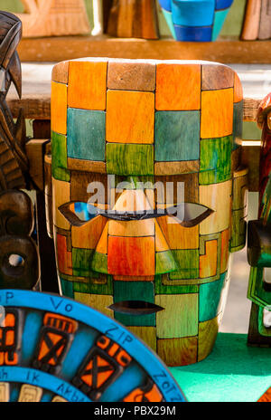 Mask, Authentic handcraft souvenirs of maya civilisation Stock Photo ...